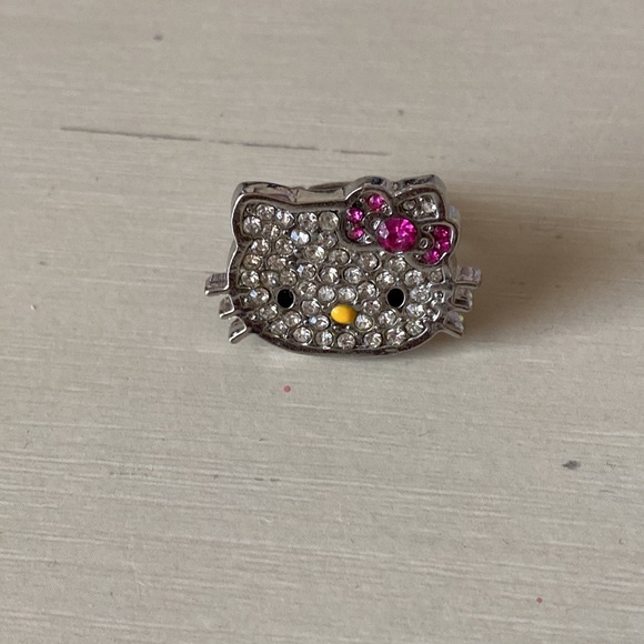 Hello Kitty | Jewelry | Y2k Hello Kitty Head Bedazzled Rhinestone Ring ...